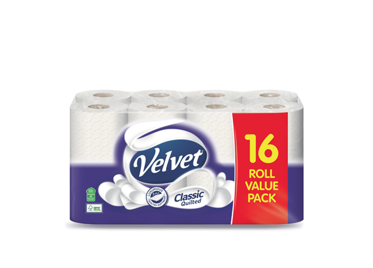 Velvet Classic Quilted Toilet Roll - Velvet